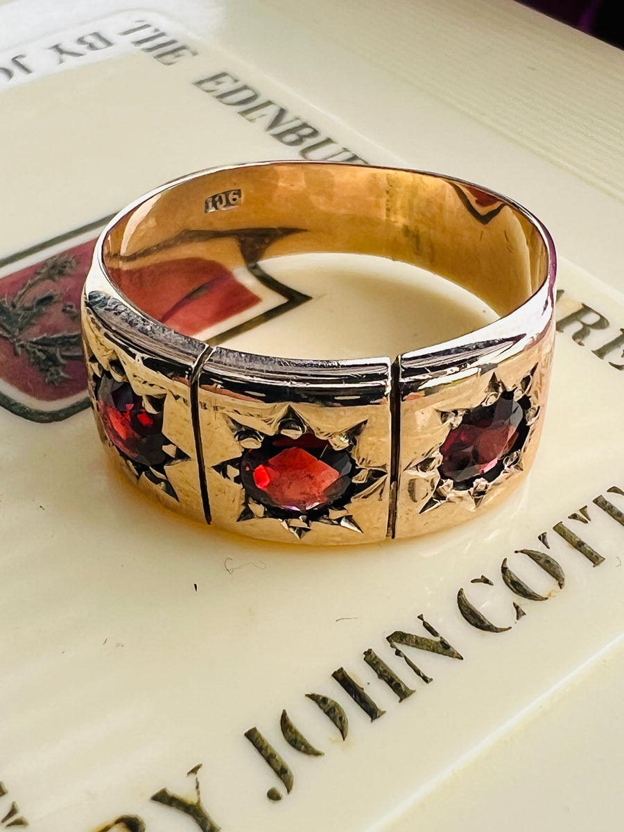Antique Garnet Gypsy Ring. – Bilkey & Co